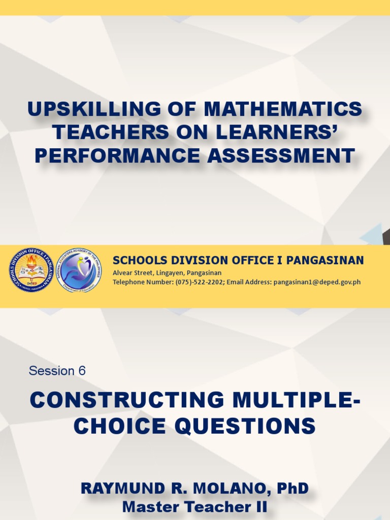 Constructing Multiple Choice Questions | PDF | Multiple Choice | Educational Assessment