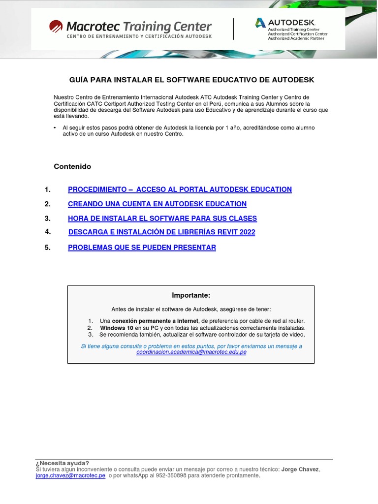 Guía Rápida para Crear Autodesk Account e Instalación Del Software - Macrotec Trainig Center ...