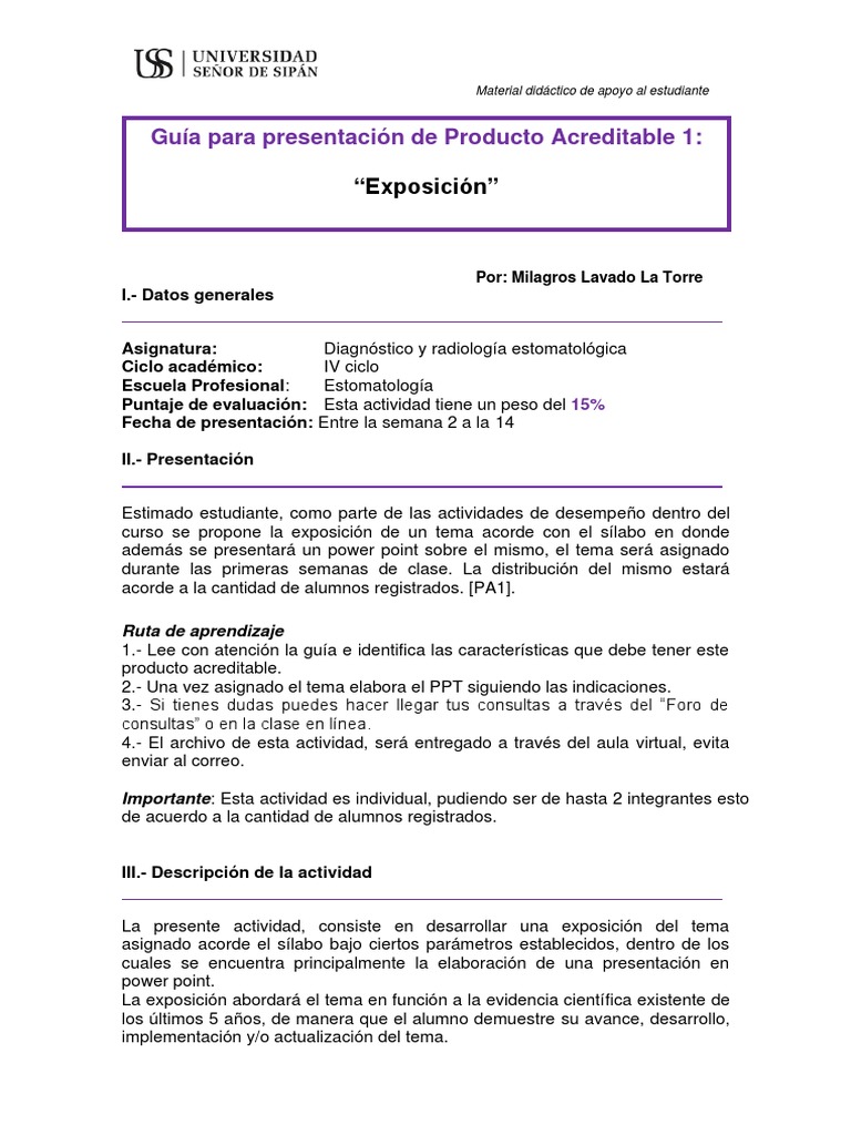 Guia Pa1-Expo | PDF | Evaluación | Salón de clases