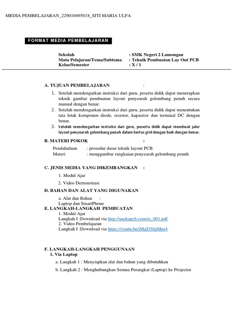 Media Pembelajaran - 229010495018 - SITI MARIA ULFA | PDF