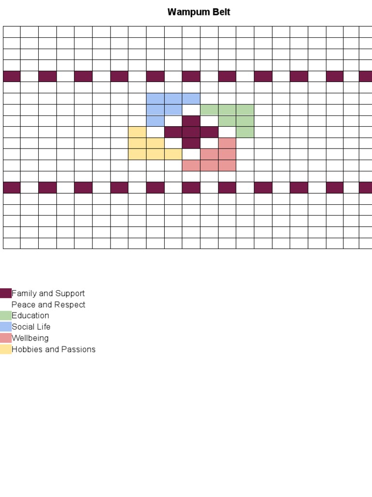 Paper Wampum Belt Template | PDF | Wellness