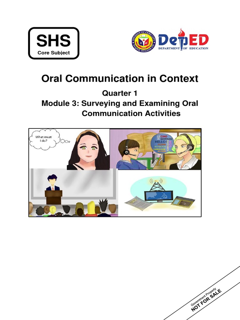MODULE 3 Oral Communication | Download Free PDF | Communication | Conversation