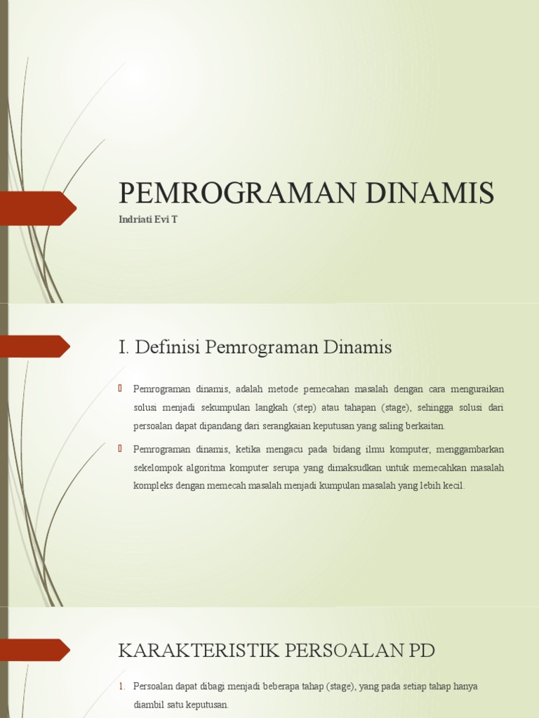 Pemrograman Dinamis | PDF