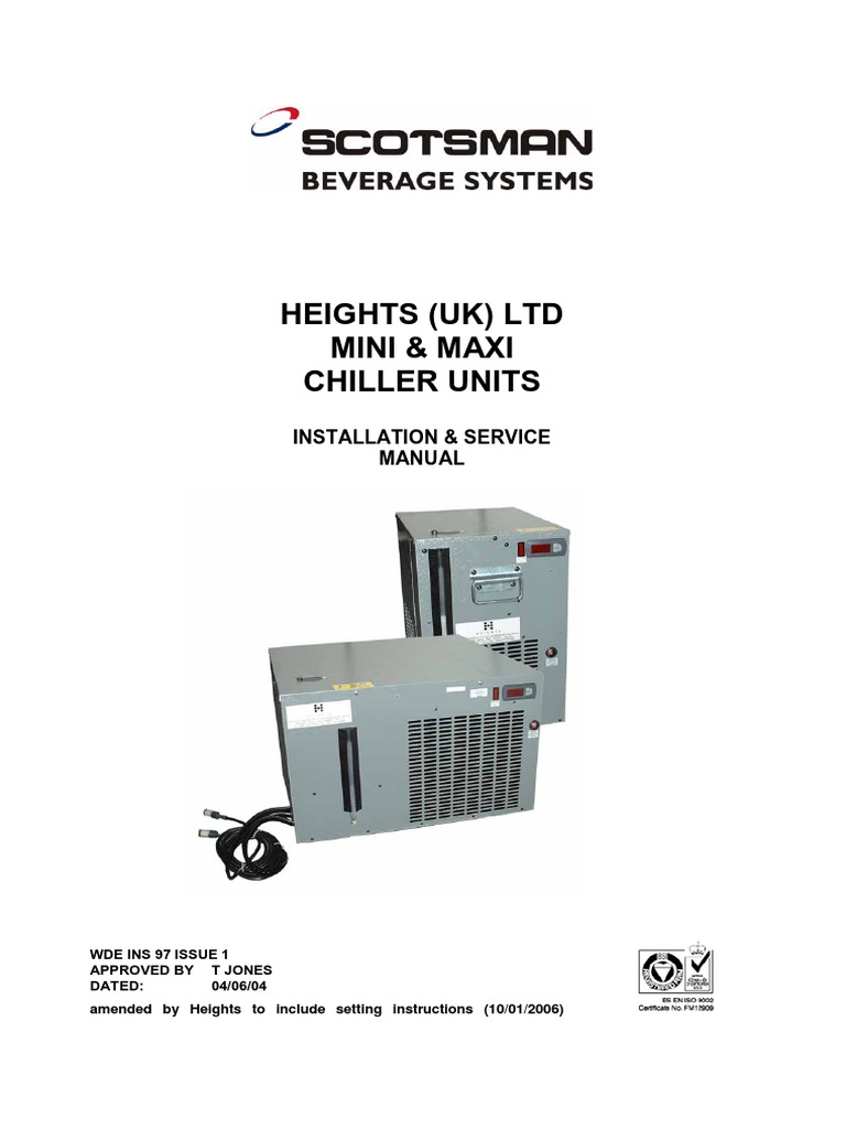Heights Scotsman Mini Maxi Chiller Instruction Service Manua | PDF ...