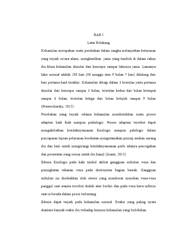 Edema Kaki pada Ibu Hamil: Penyebab dan Penanganan | PDF