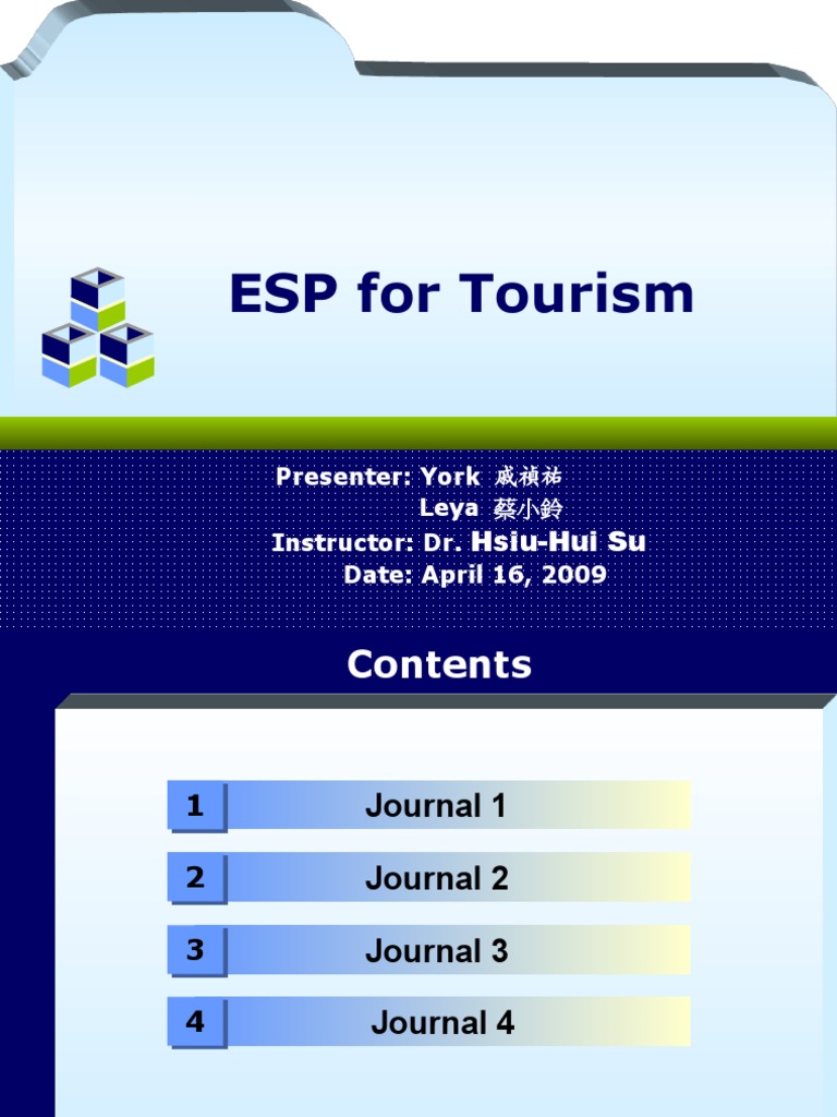 ESP For Tourism | PDF | Learning | Language Education
