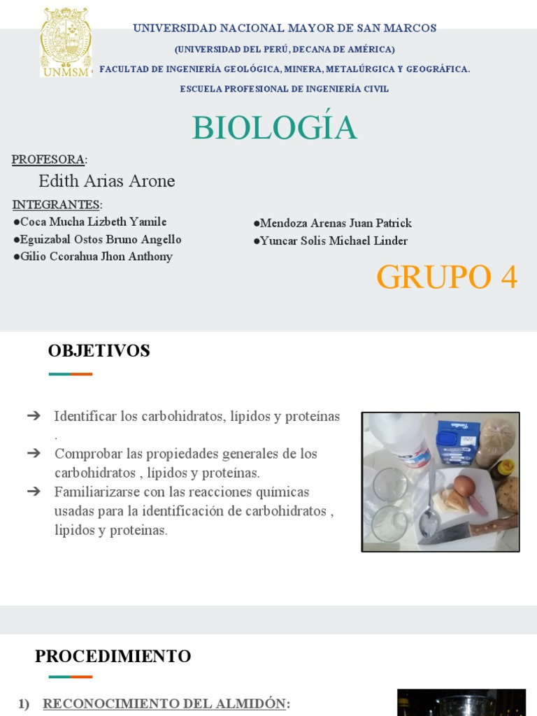 Biología P3 Ingeniería Civil SM | PDF | Leche | Almidón