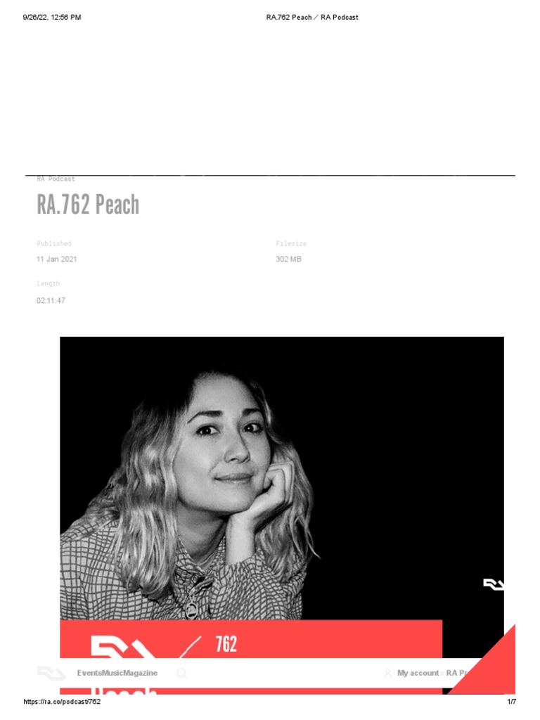 RA.762 Peach RA Podcast | PDF | Disc Jockey