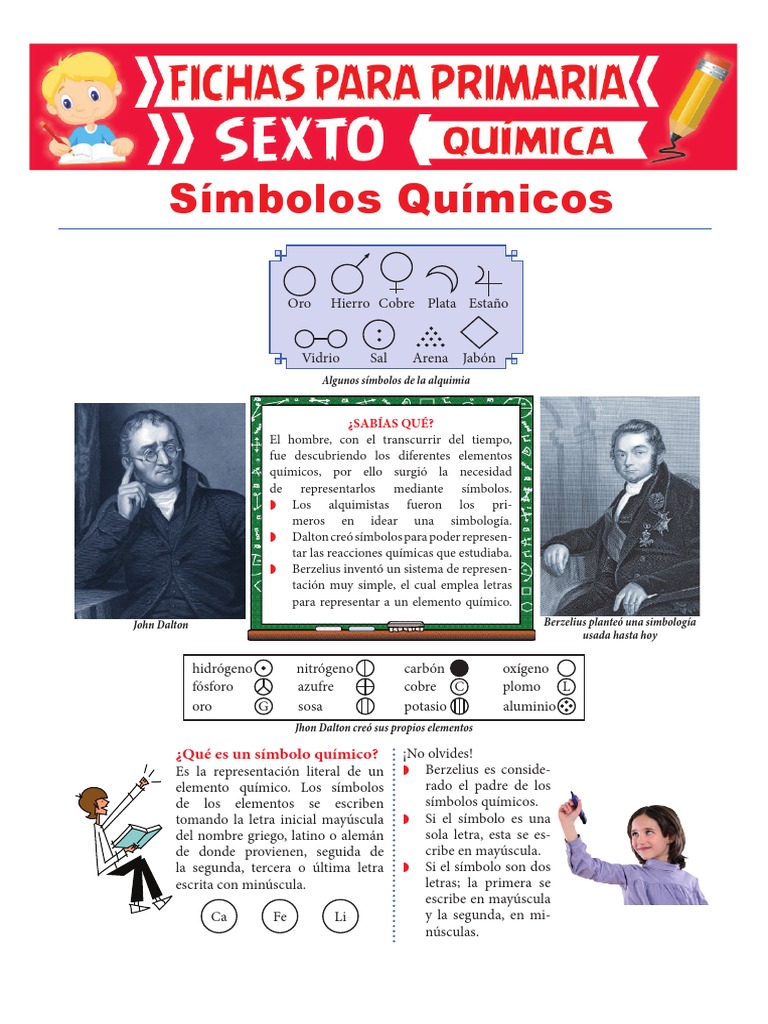 Que Es Un Símbolo Químico para Sexto de Primaria | PDF | Elementos ...