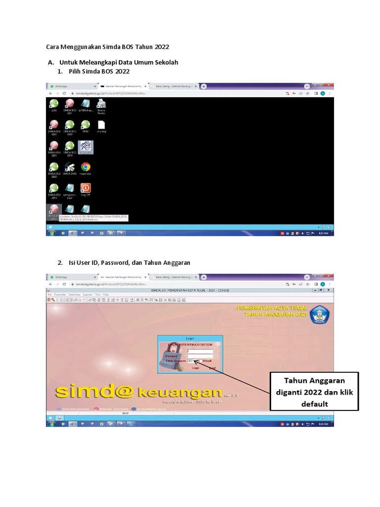 Cara Menggunakan Simda BOS Tahun 2022 | PDF