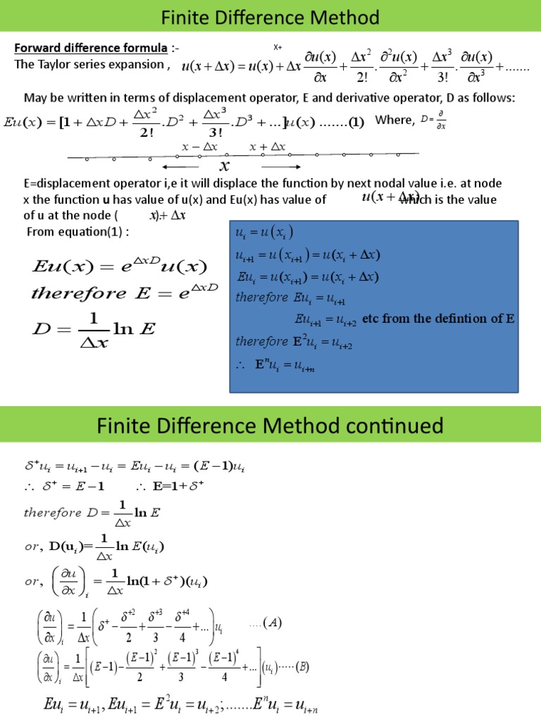 Finite Difference Method | PDF | Finite Difference | Differential Equations