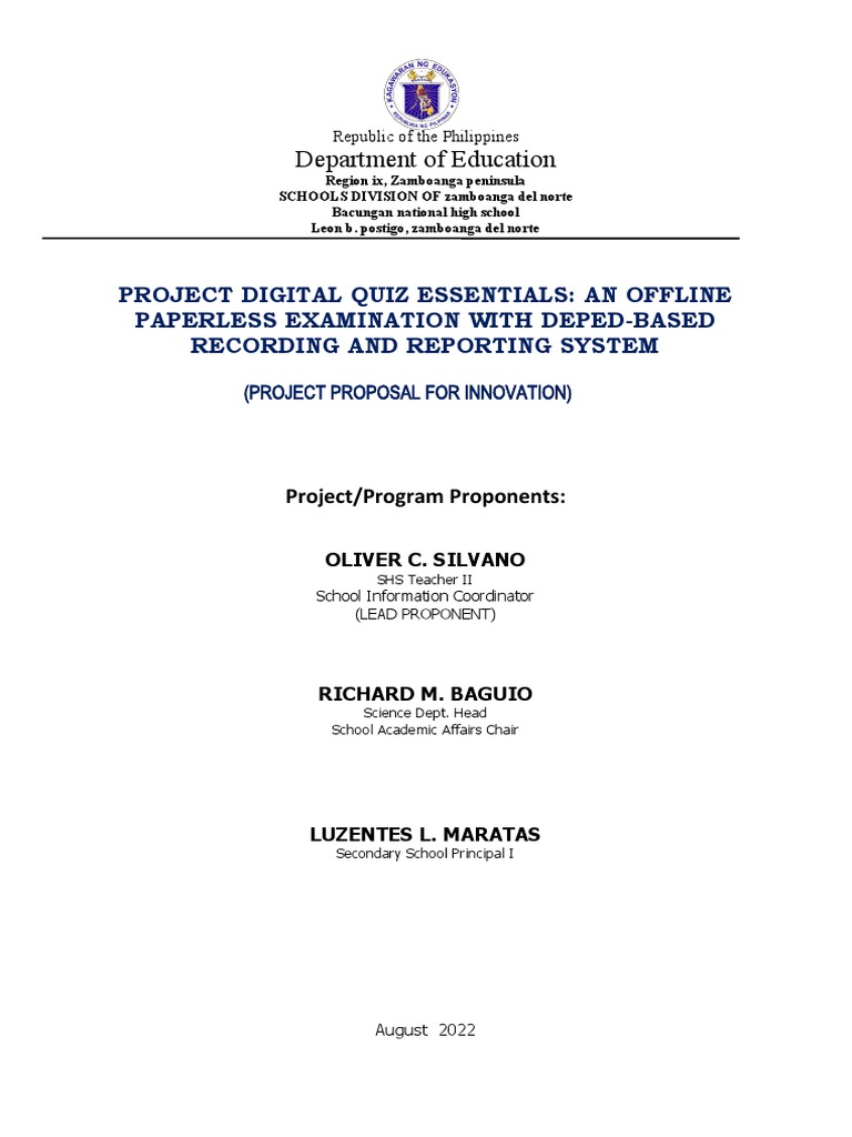 Proposal For Offline Quiz App | PDF | Test (Assessment) | Windows 10