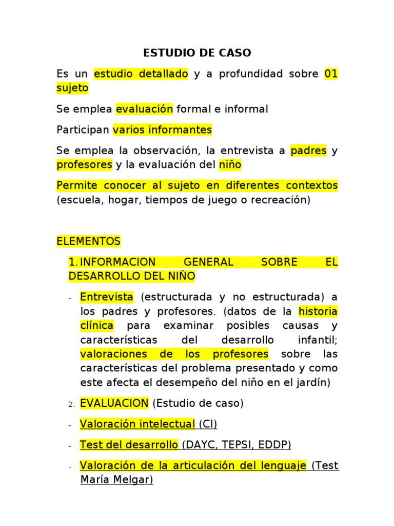 Estudio de Caso | PDF | Caso de estudio | Psicología Aplicada