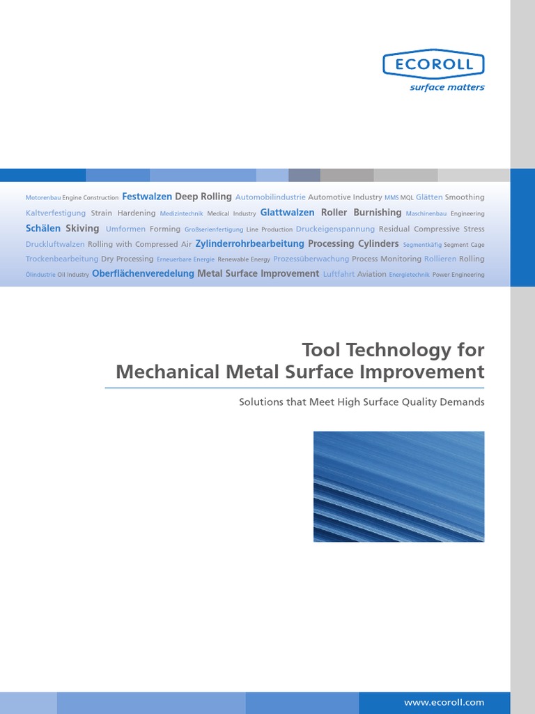 Ecoroll AG Product Catalogue E | PDF | Machining | Drilling