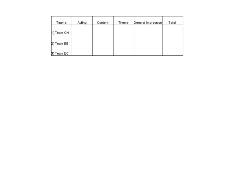 Judges' Sheet | PDF