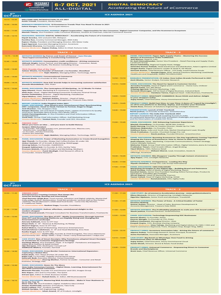 Ics Agenda 2021 | PDF | E Commerce | Marketing