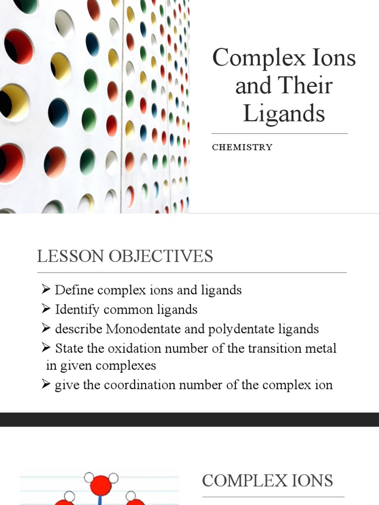 Complex Ions and Their Ligands LM | PDF | Coordination Complex | Ligand