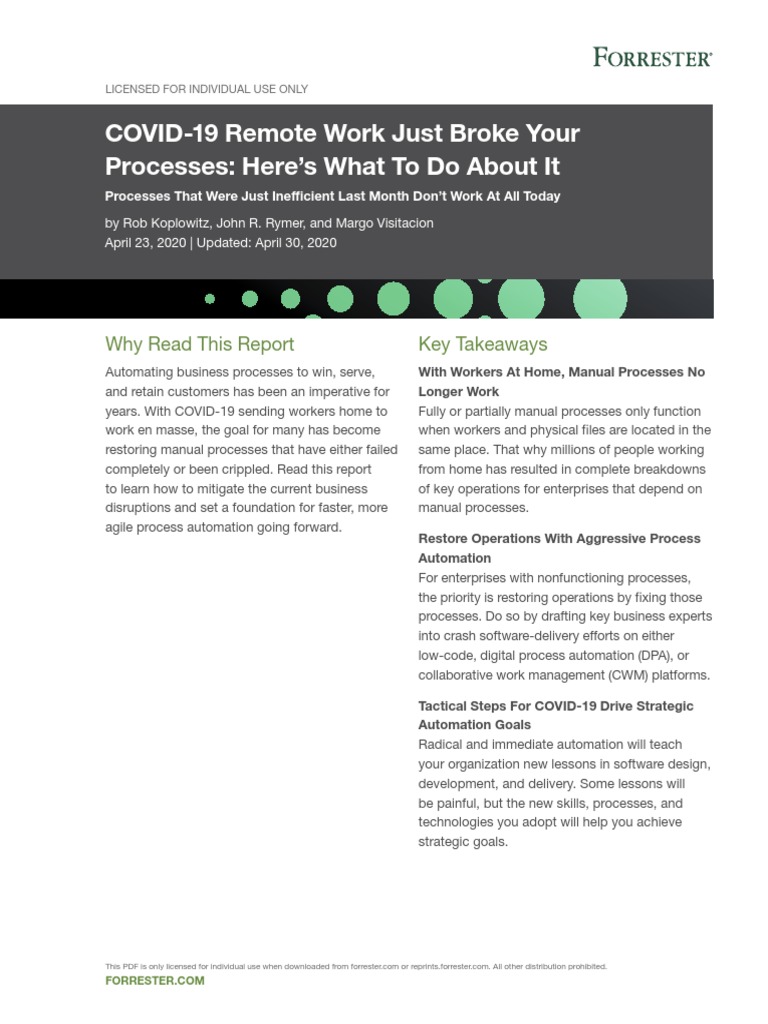 COVID-19 Remote Work Just Broke Your Processes Here's What To Do About ...