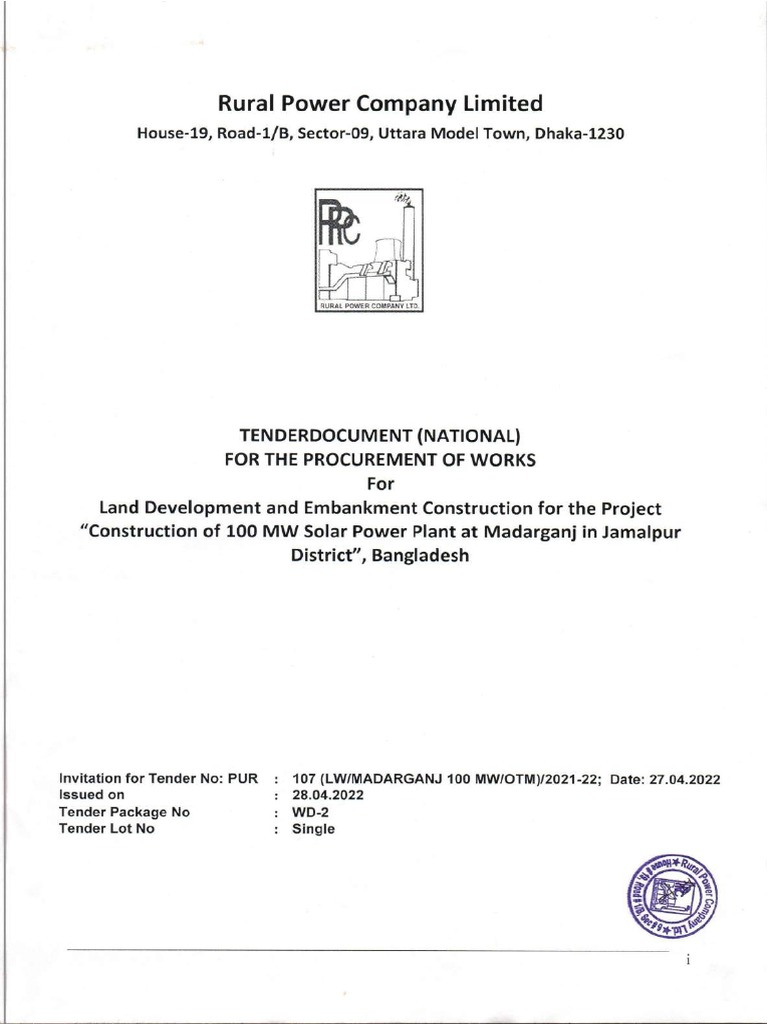 Tender Documentcompressed Pdf
