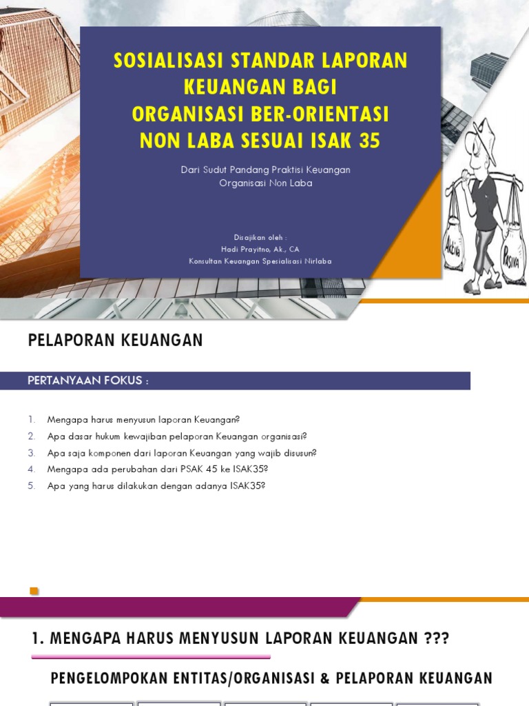 ISAK 35 untuk Laporan Keuangan Nirlaba | PDF | Pengelolaan Keuangan & Uang