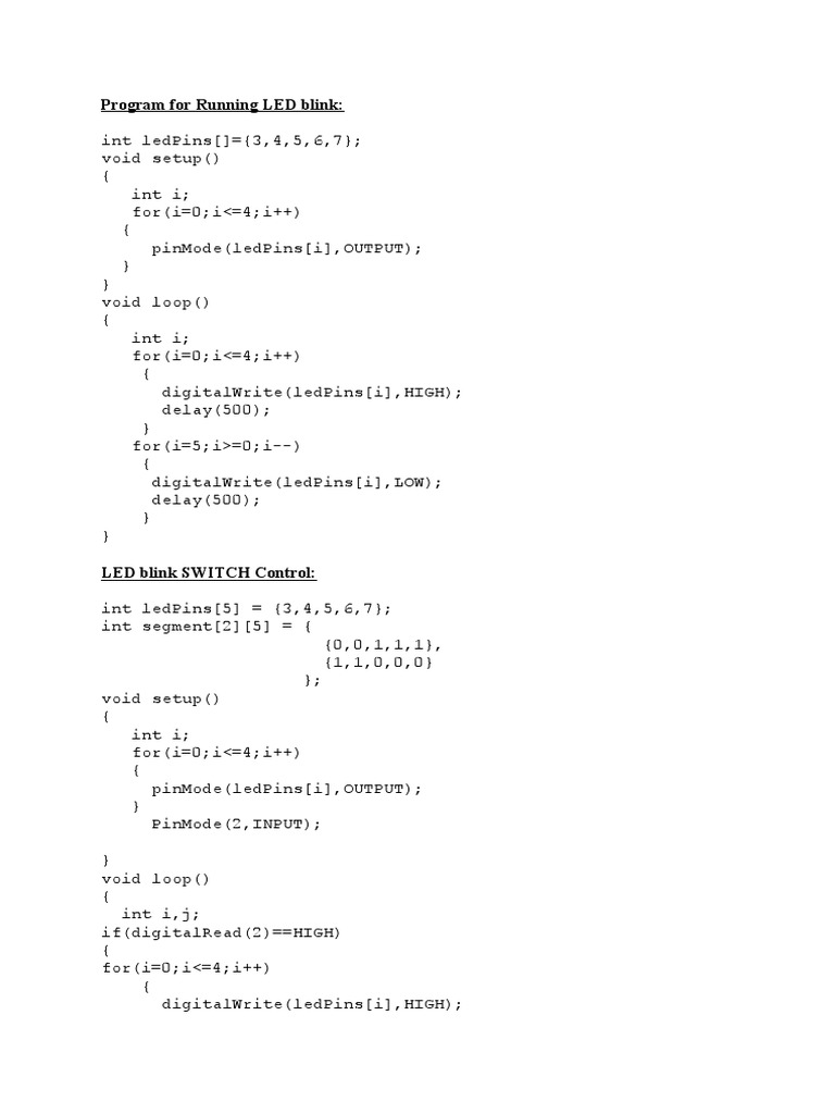 Arduino Programs Pdf Arduino Computer Engineering 4958