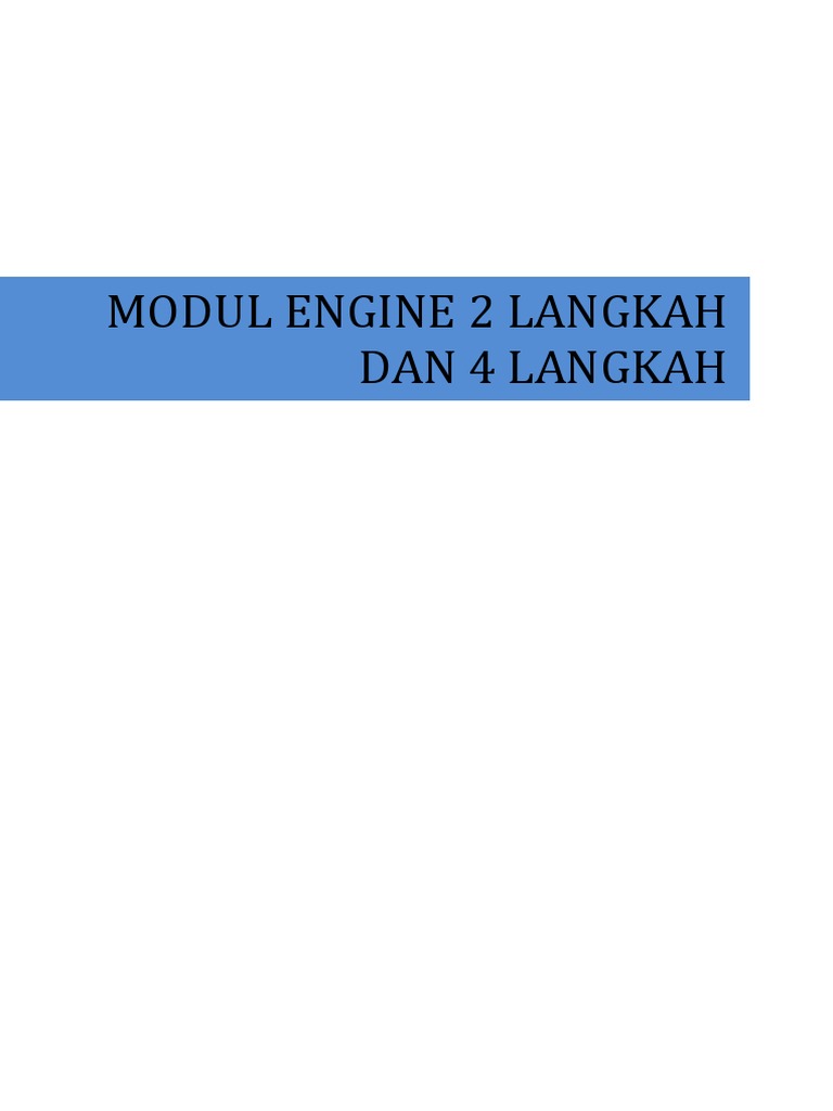 Bahan Ajar-Modul Motor 2 Dan 4 Langkah | PDF | Griya & Taman