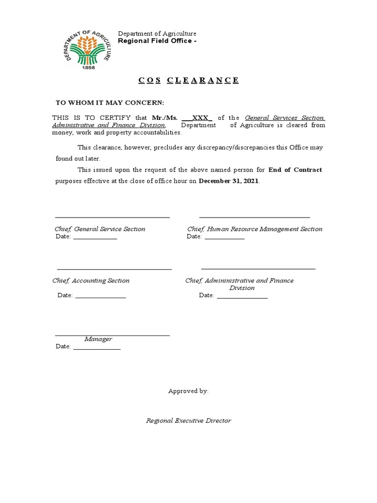 clearance-CSW - Sample | PDF | Business | Law