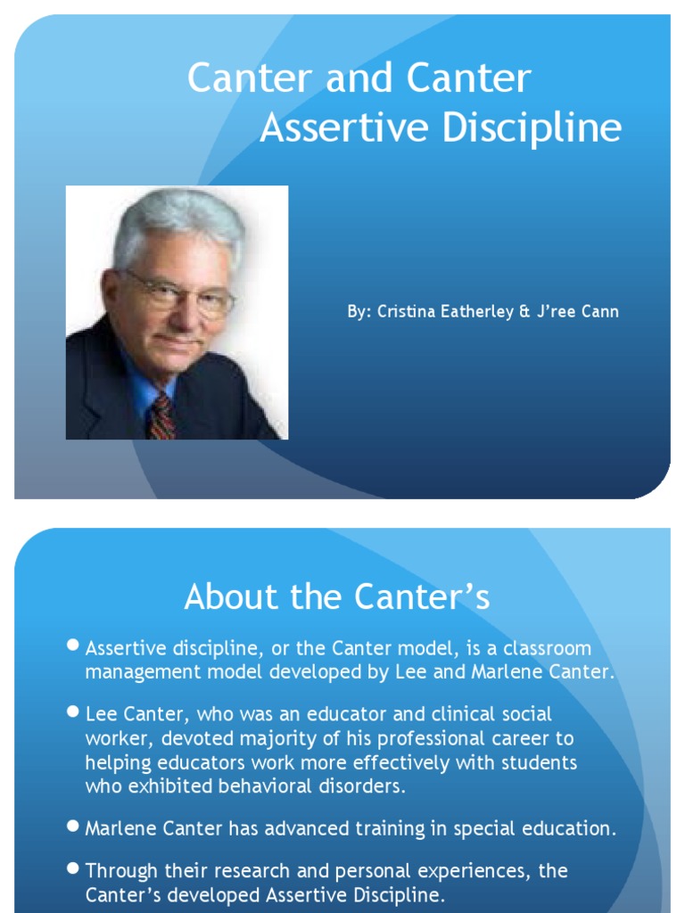 Assertive Disipline Pdf Teachers Teaching Method 5920