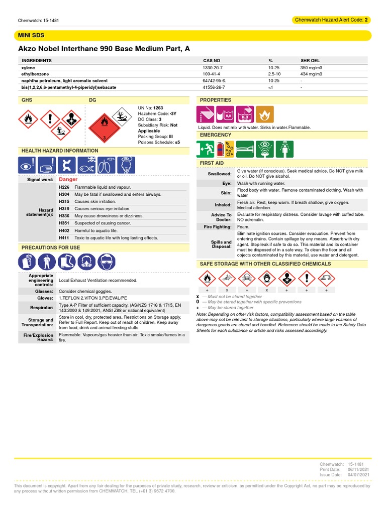 8-International Interthane 990 - Base Medium | PDF | Water | Dangerous ...