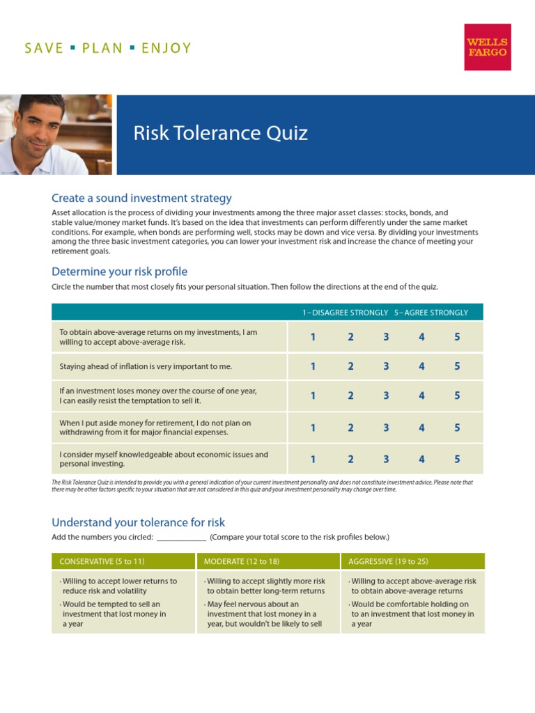 Wells Fargo Risk Tolerance Quiz | PDF | Asset Allocation | Retirement