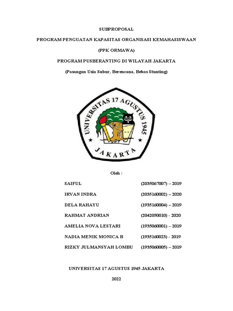Proposal Ormawa 2022 | PDF