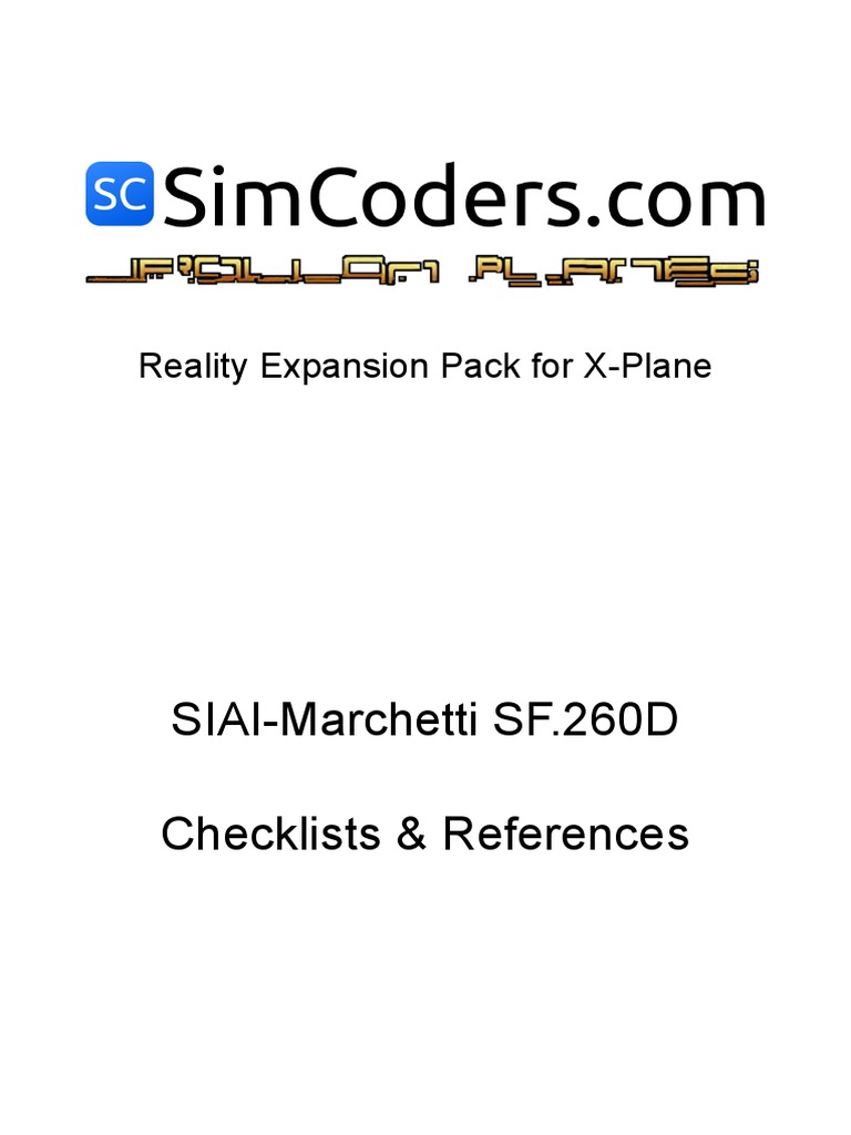 SIAI-Marchetti SF.260D Checklist | PDF | Landing Gear | Takeoff
