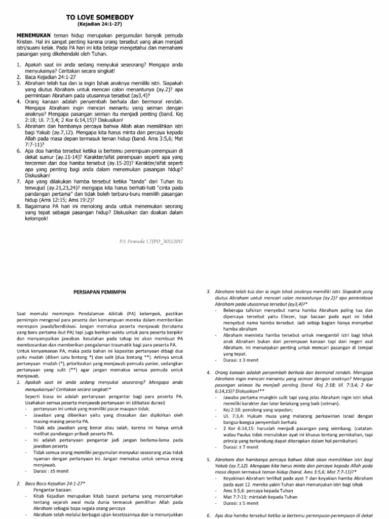 To Love Somebody | PDF