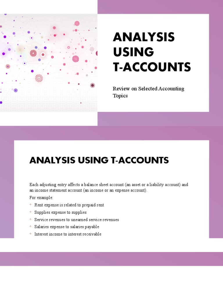 Analysis Using T-Accounts | PDF | Debits And Credits | Expense