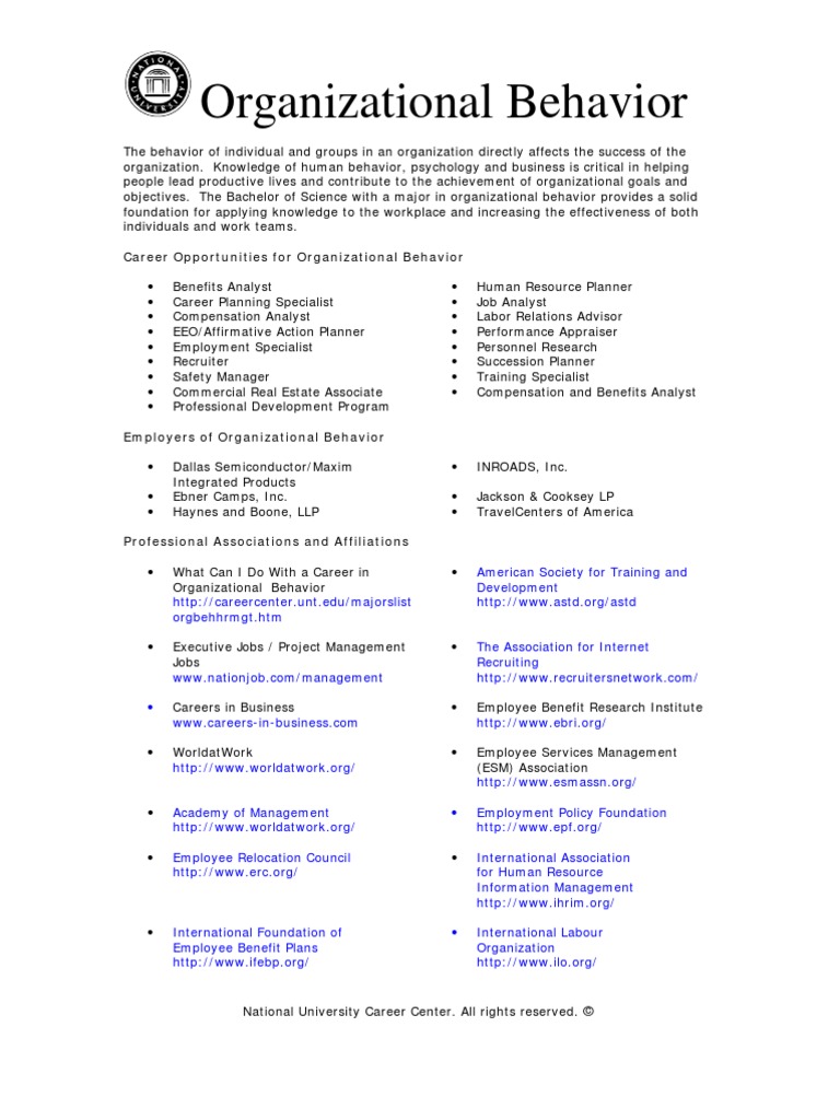 Organizational Behavior | PDF