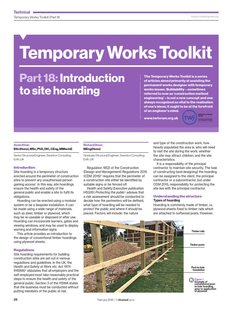 Temporary Works Toolkit Part 18 Introduction | PDF | Lumber | Plywood