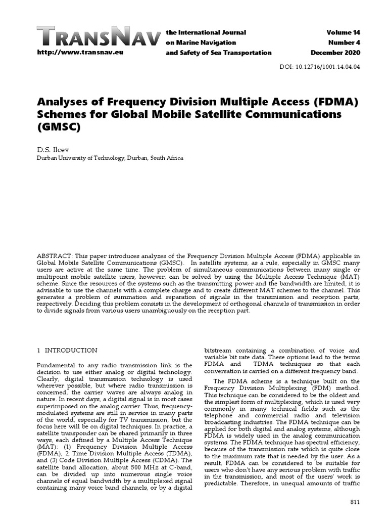 Analyses of Frequency Division Multiple Access (FDMA) Schemes For ...