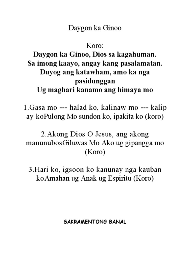 Daygon Ka Ginoo | PDF