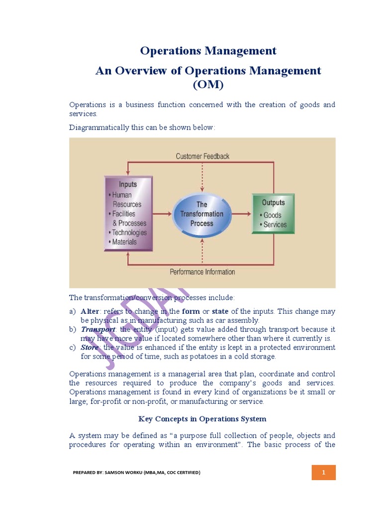 Operations Management - Exam Study Note PDF | PDF | Forecasting | Economies