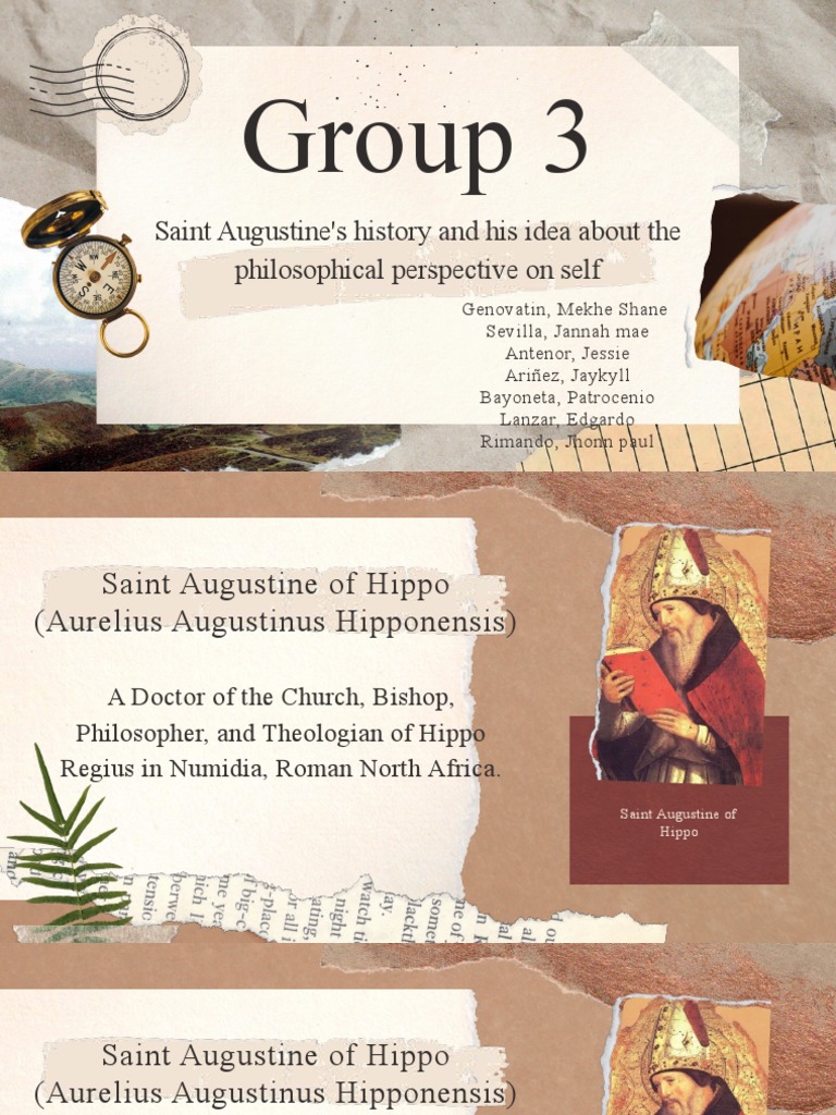 Group 3 - ST. AUGUSTINE | PDF | Augustine Of Hippo | Christian Belief And Doctrine
