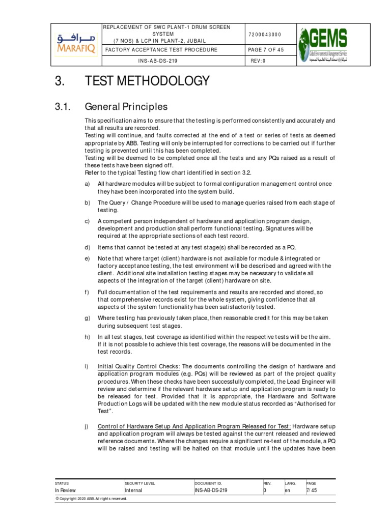 Factory Acceptance Test Procedure For DCS - Page 1 | PDF | Information ...