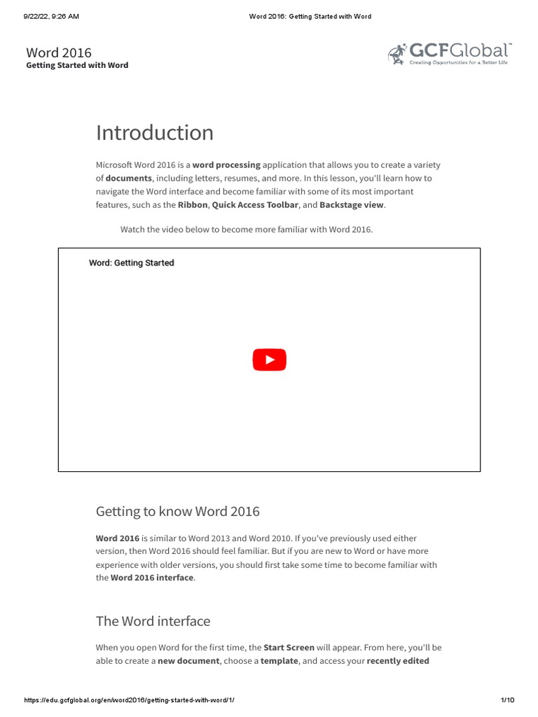 Word 2016: Beginner's Guide | PDF | Microsoft Word | Computer Science