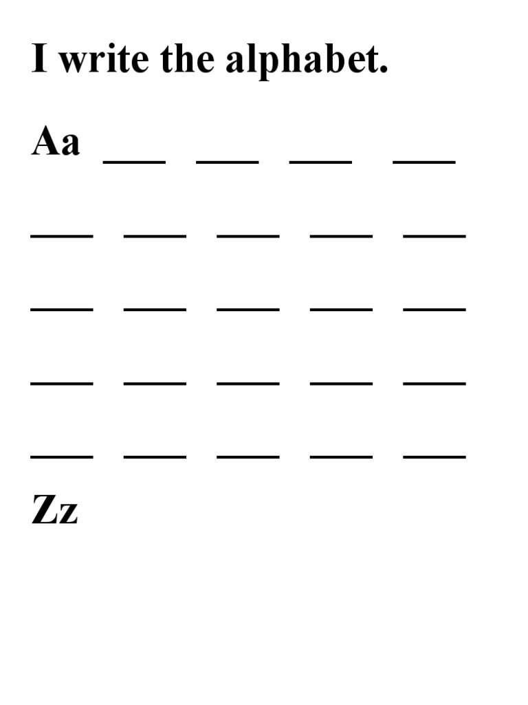 I Write The Alphabet | PDF
