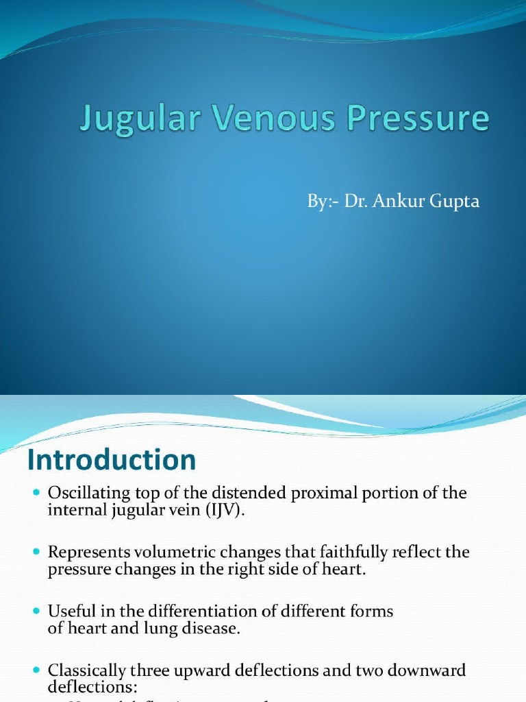 Jugular Venous Pressure 54073214 | PDF