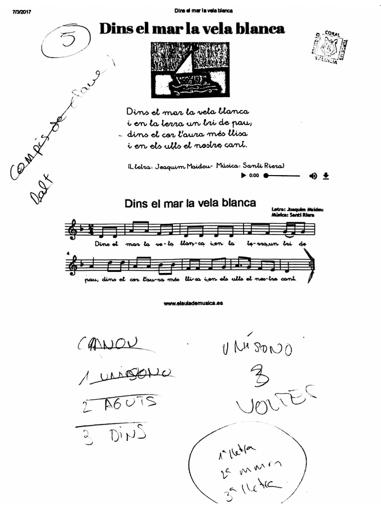 Dins El Mar La Vela Blanca | PDF