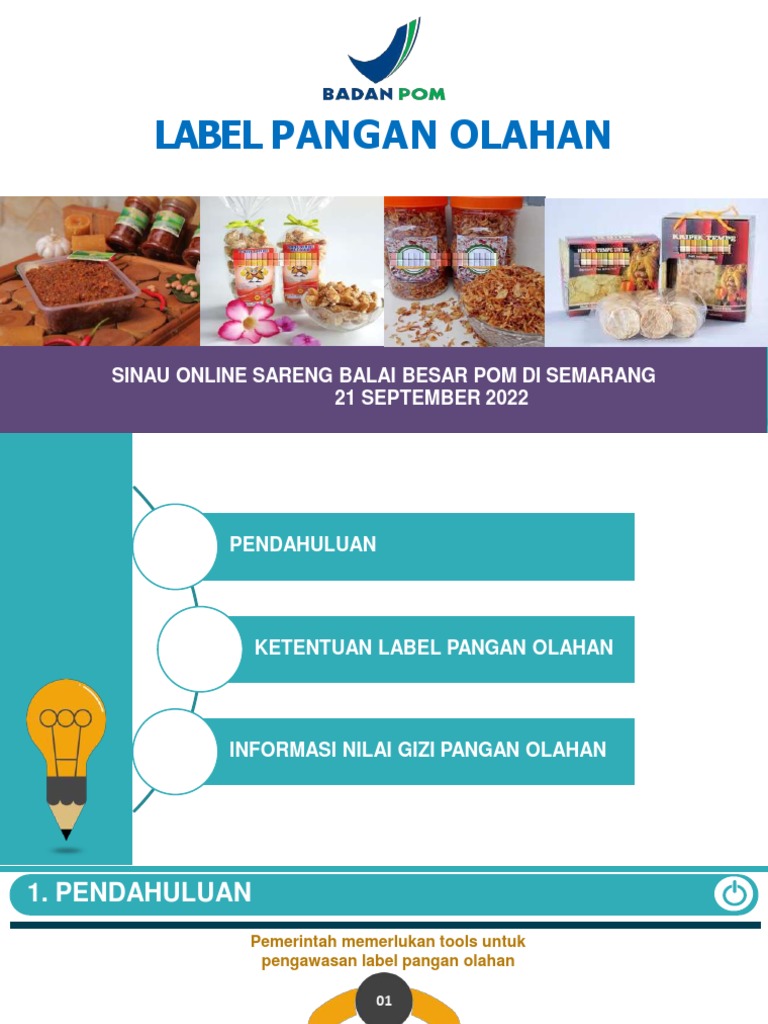Materi SOS Label Pangan 21 September 2022 | PDF