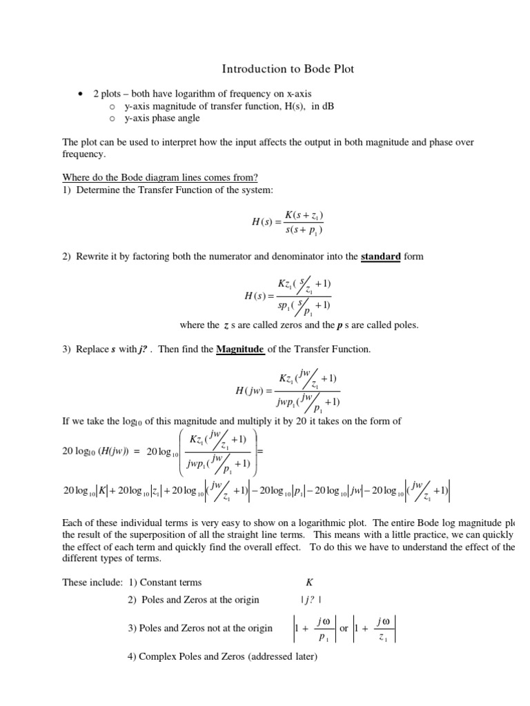 Understanding Bode Plots and Transfer Functions | PDF