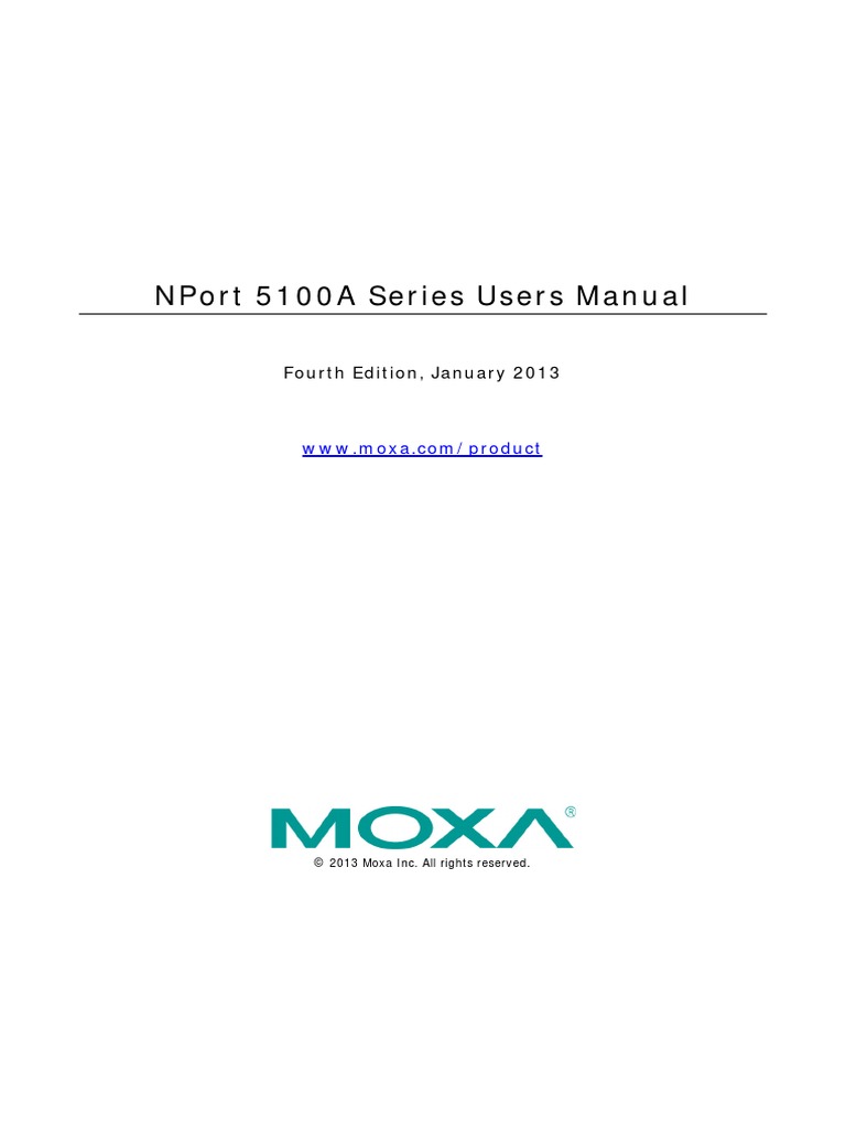 Moxa Model | PDF | Internet Protocol Suite | Transmission Control Protocol