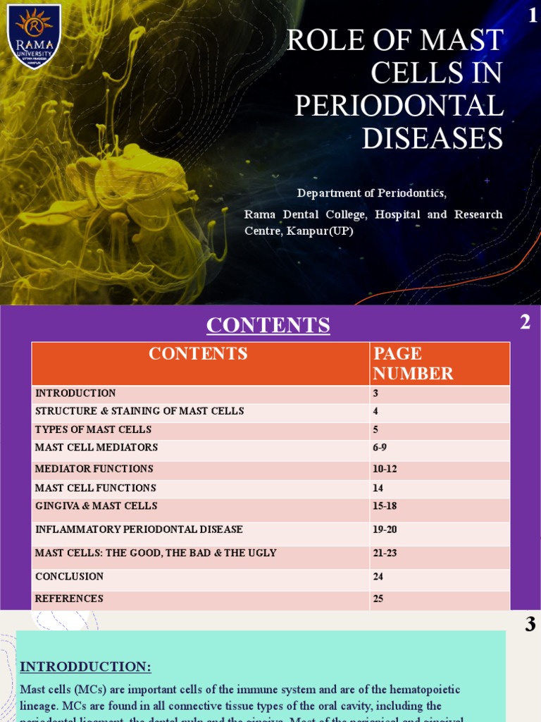 Mast Cells in Periodontal Disease | PDF | Inflammation | Periodontology