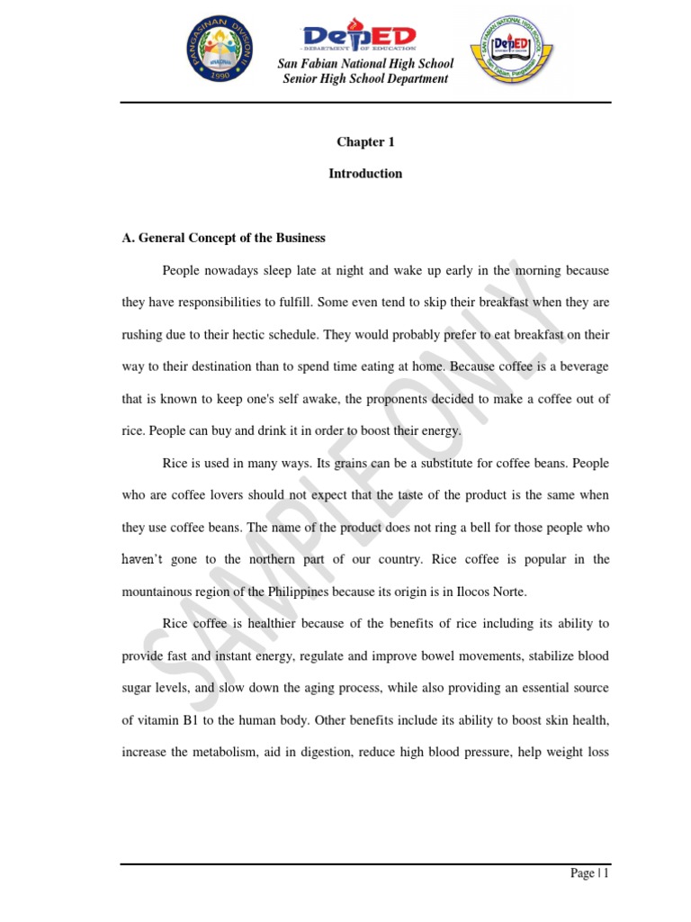 Rice Coffee Proposal Sample Business Plan | PDF | Coffee | Expense